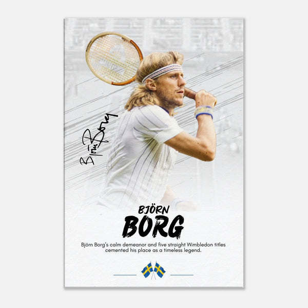 Björn Borg 'Ice Man' Tennis Wall Art – Signature Print. Canvas Availab ...