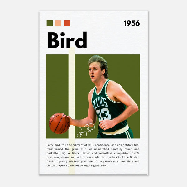 Larry Bird Wall Art – Boston Celtics Kit with Signature Print. Canvas ...