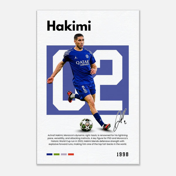 Achraf Hakimi Wall Art – Paris Saint-Germain Kit with Signature Print ...