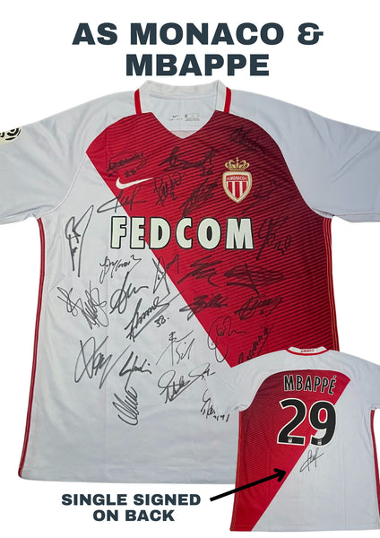 AS Monaco 2016-2017 French League Team Signed Winners Jersey, #29 Mbap ...