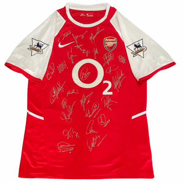 Arsenal "Invincibles" 2003-2004 EPL Champions Team Signed Jersey - Hen ...