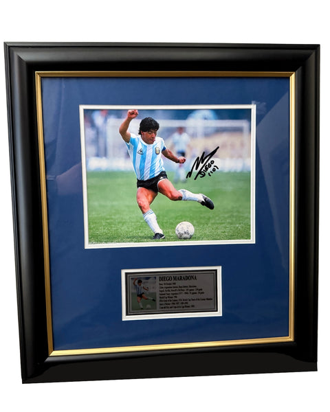 Diego Maradona Personally Signed Argentina Photograph Tribute, Framed ...