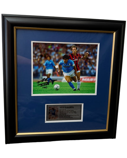 Diego Maradona Personally Signed Napoli Photograph Tribute, Framed ...