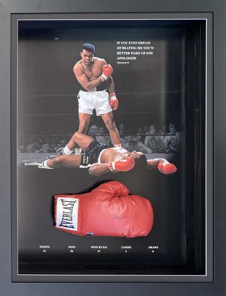 Muhammad Ali Hand Signed Glove, "The Greatest in History", Tribute Rel ...