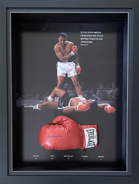 Muhammad Ali Hand Signed Glove, "The Greatest in History", Tribute Rel ...