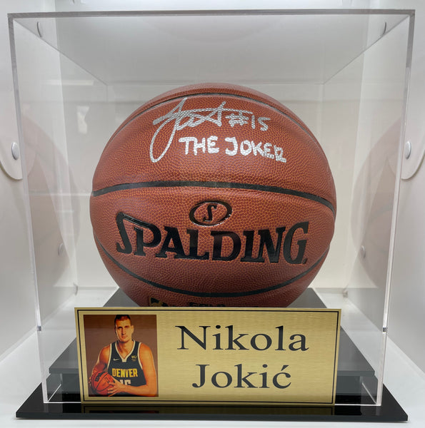 Nikola Jokic 'The Joker' Personally Signed Basketball with Display Cas ...