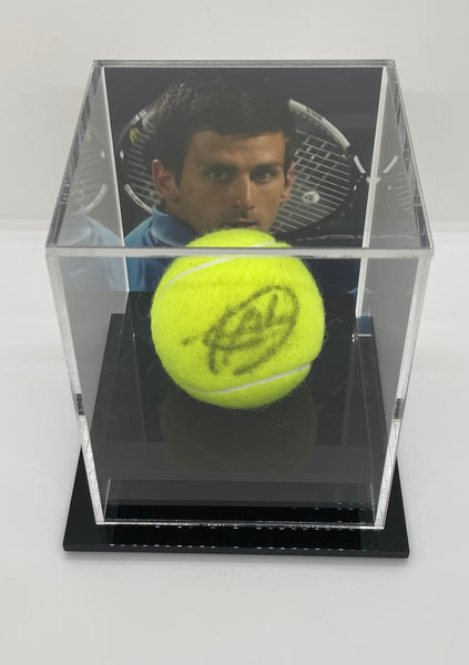 Novak Djokovic Personally Signed Tennis Ball in Display Case – Sports ...